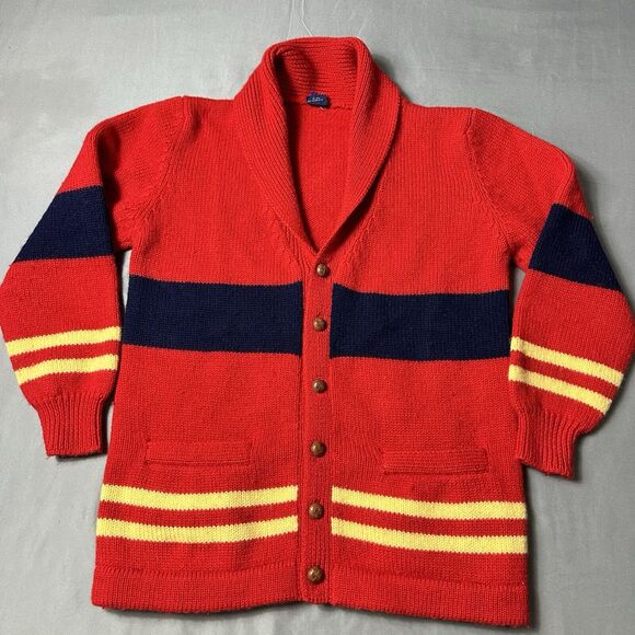 Gant | Sweaters | Vintage Gant Sweater Men Large Wool Cardigan Red ...